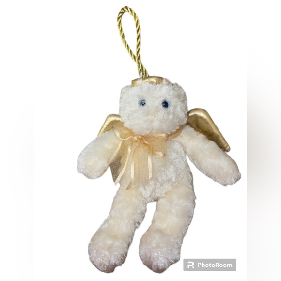 Gund | Holiday | Gund Heavenly Angel Bear Plush With Gold Wings And ...
